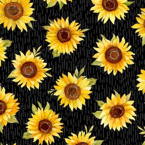 Sunflower Splendor, Sunflower Toss Black 83328 952, Susan Winget ...