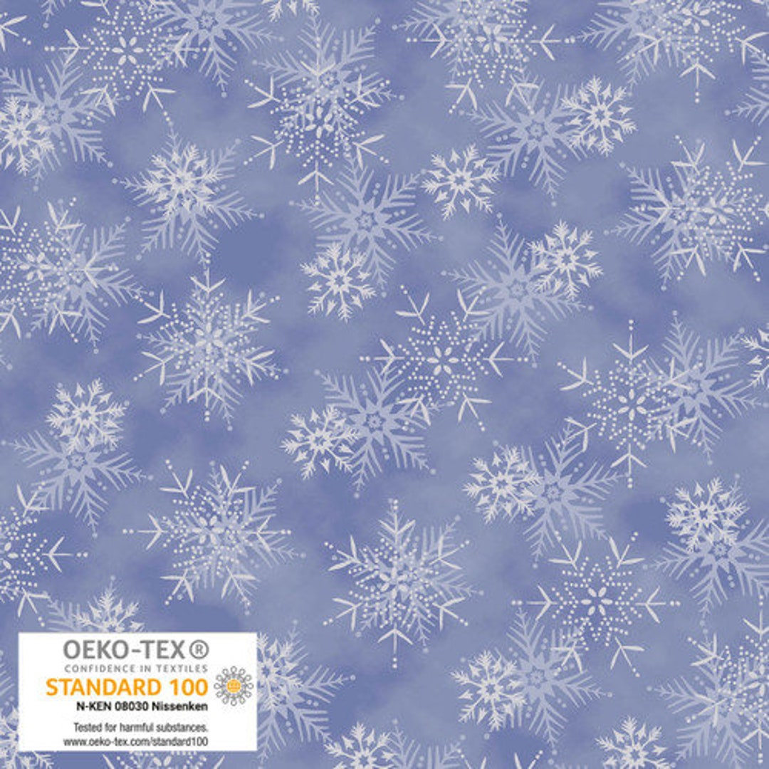 Stof Christmas, Frosty Snowflake, Medium Snowflakes 4590-611, Light ...