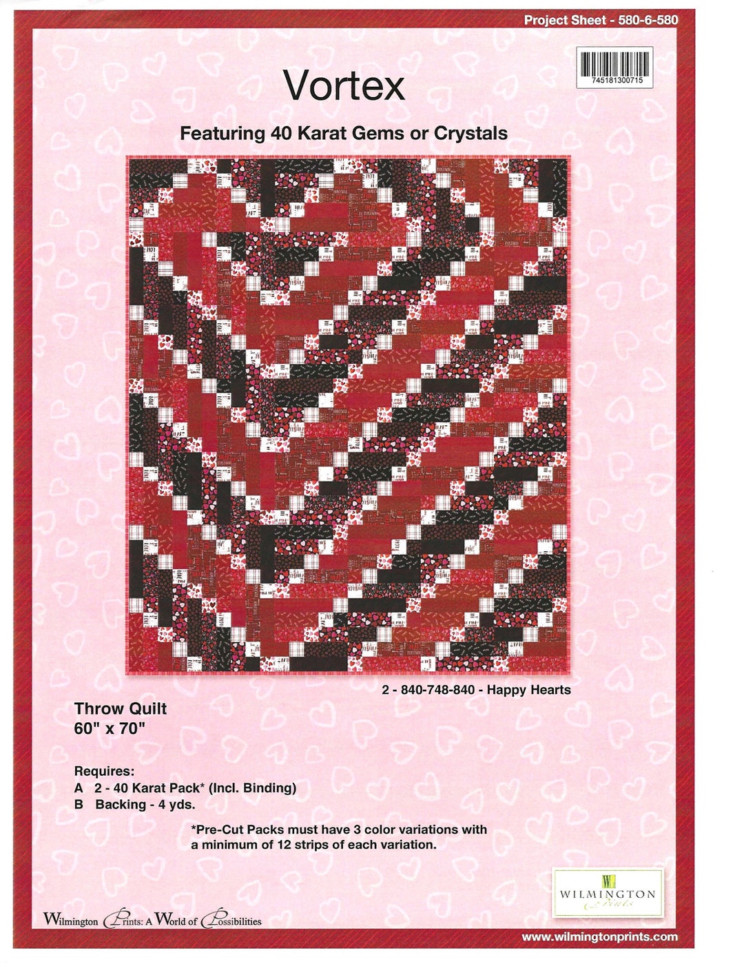 Vortex Throw Quilt Pattern, PDF Pattern, Precut Pattern, Jelly Roll ...