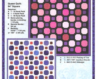 Starry Path Queen Quilt Pattern, PDF Pattern, Precut Pattern, Digital Pattern, Downloadable ...