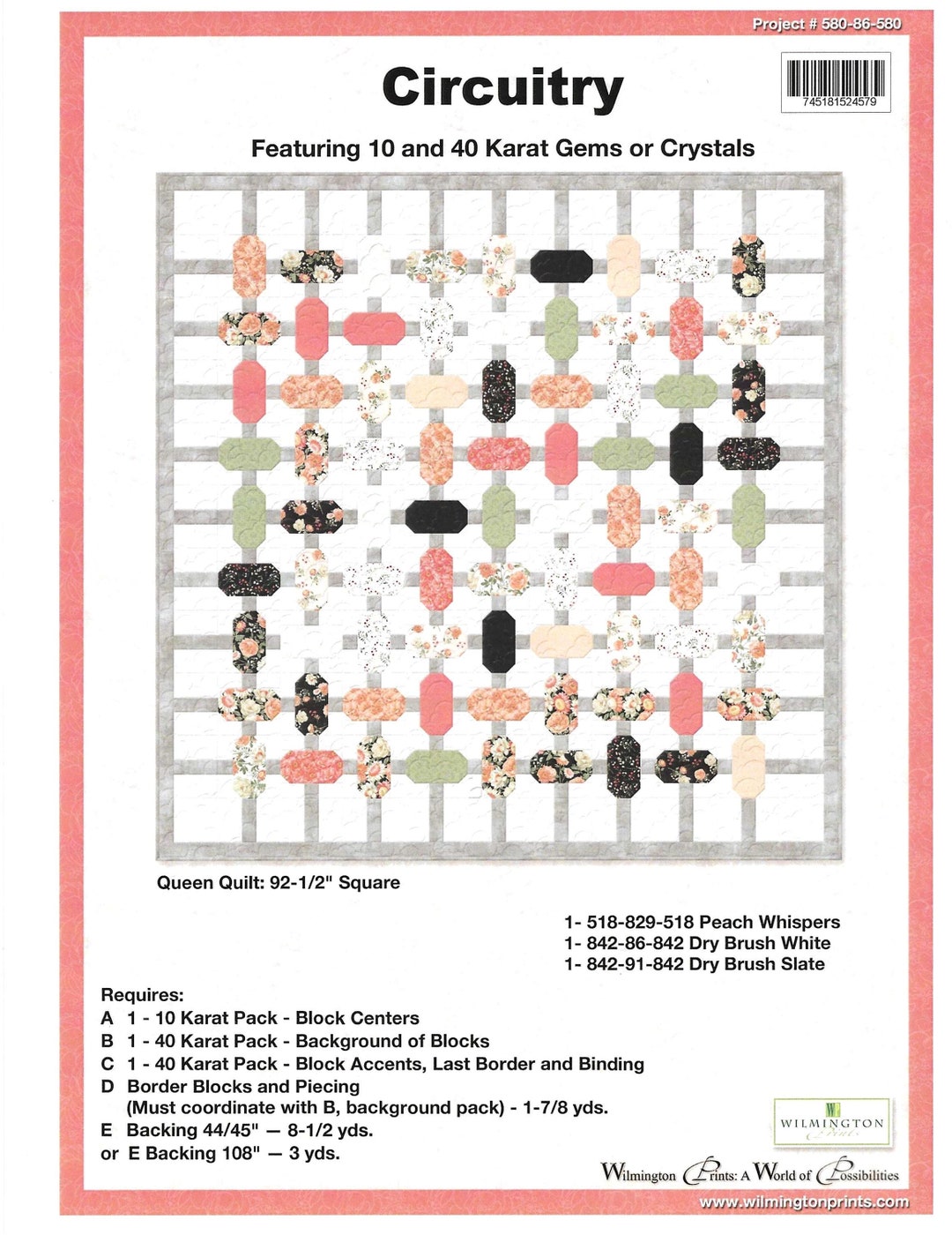 Circuitry Queen Quilt Pattern, PDF Pattern, Precut Pattern, Digital ...