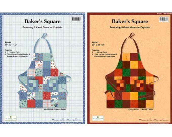 Baker's Square Apron Pattern, Hard Copy Pattern, Charm Pack Pattern ...