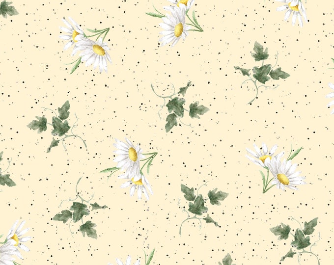 End of Bolt 39, Daisy Fabric, Bramble Patch, Daisy Toss Yellow 10105-S ...