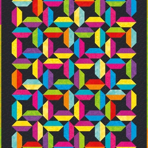 Conundrum Throw Quilt Pattern, Hard Copy Pattern, Jelly Roll Quilt ...