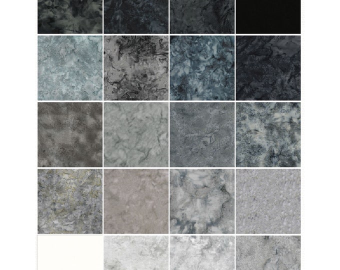 Island Batik Charm Pack, Bodacious Black, Precut Fabric, 5x5 Charm Pack ...