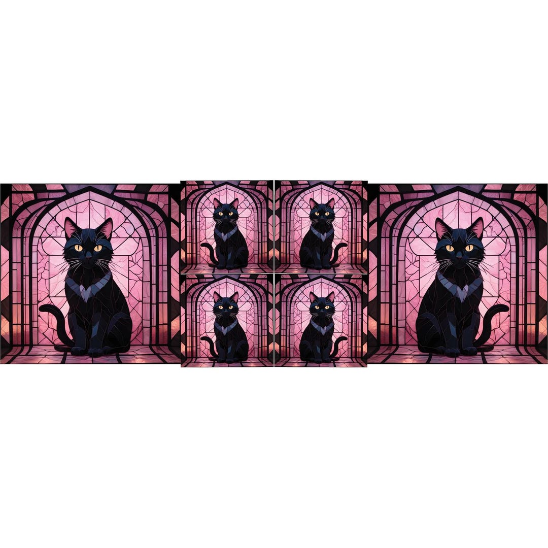 Stained Glass Fabric Panel, Cat CYS631668, Craft Yourself Silly, Cat ...