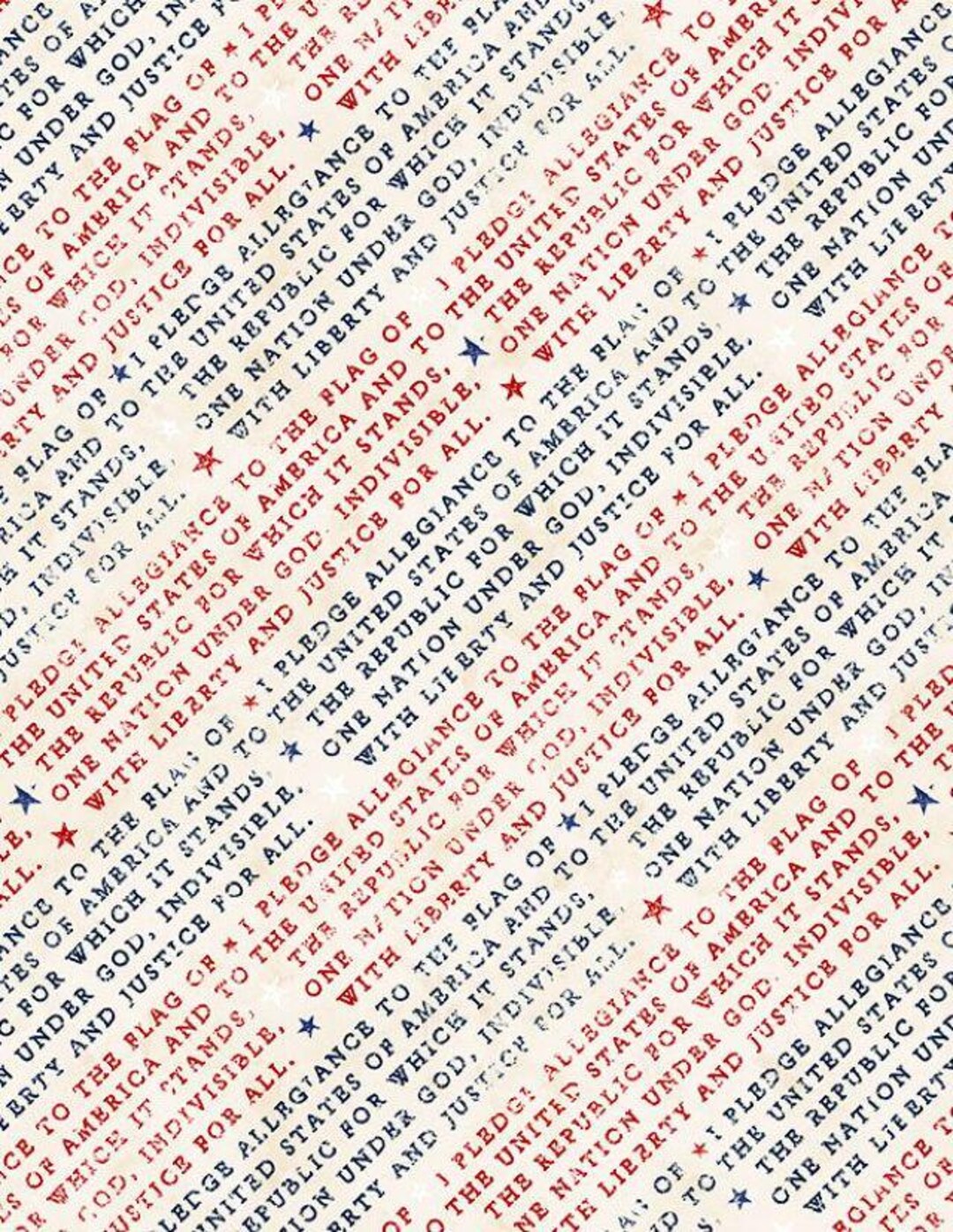 Founding Glory, Pledge of Allegiance Cream 49367-243, Wilmington Prints ...