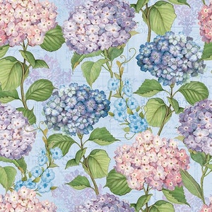 Hydrangea Mist Jelly Roll, Susan Winget for Wilmington Prints, Precut Fabric, 40 Karat Gems ...
