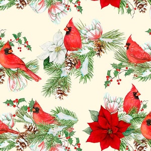 Cardinal Cozy, Large Panel 33888-937, Nancy Mink, Wilmington Prints ...