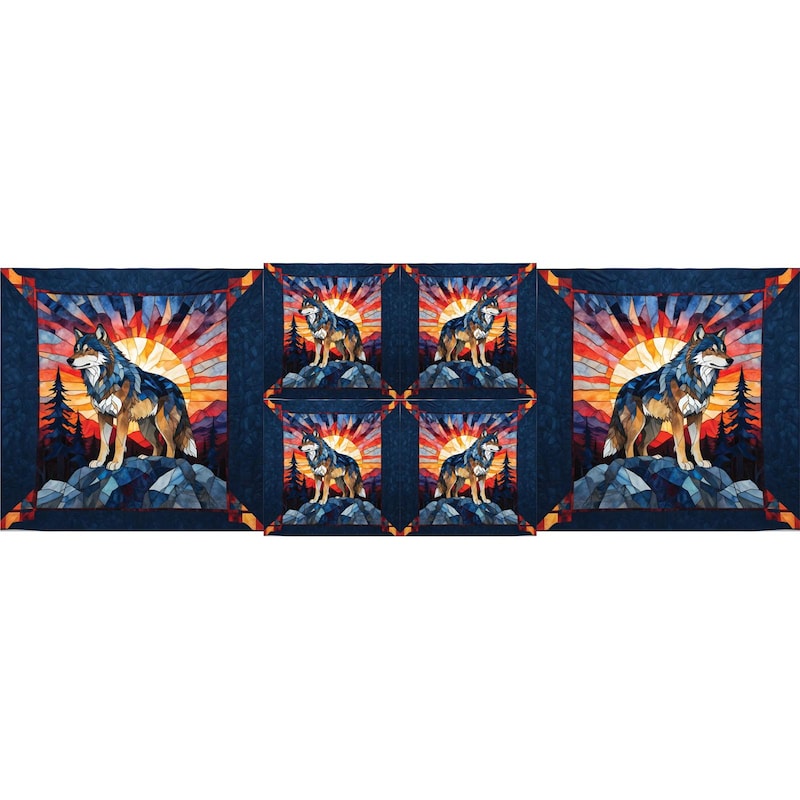 Wolf Fabric Panel - Etsy