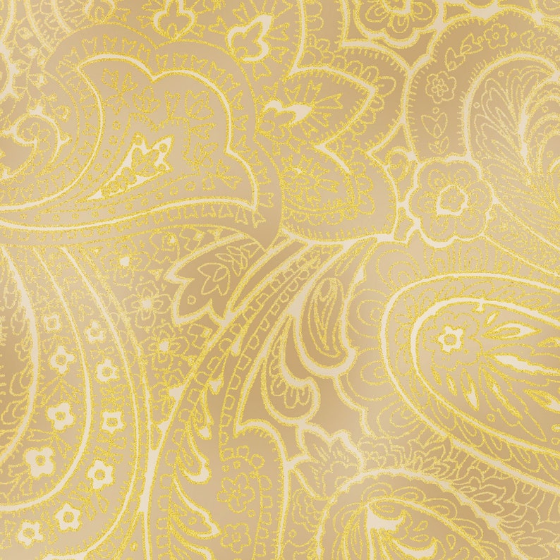 Paisley Fabric Brown Paisley Fabric Kanvas Studio Radiant | Etsy
