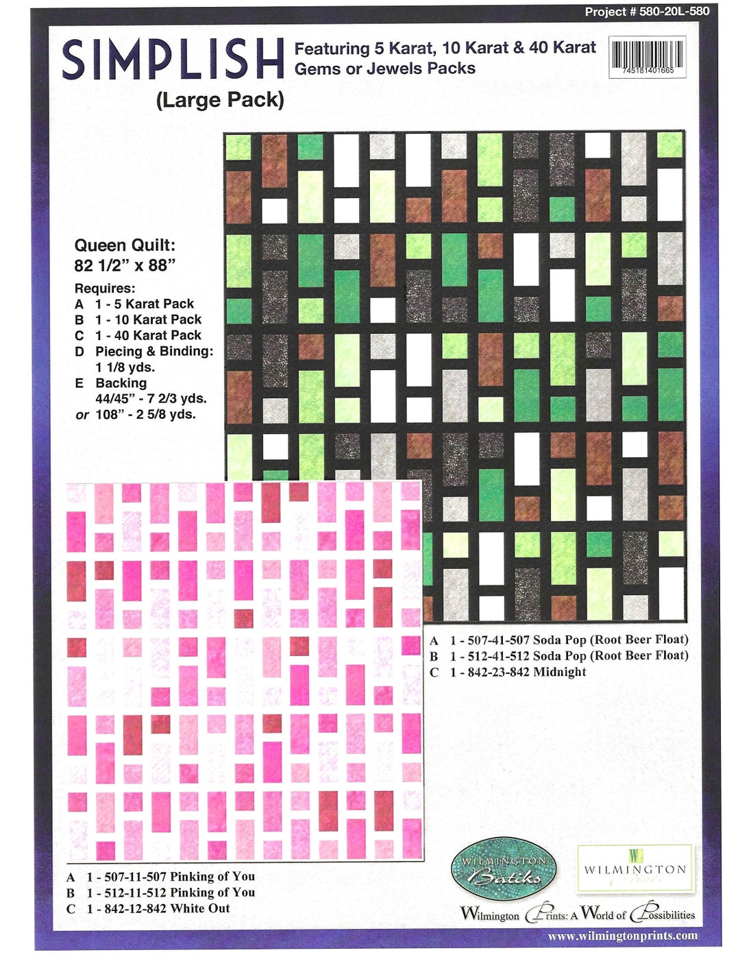 Simplish Queen Quilt Pattern, PDF Pattern, Precut Pattern, Jelly Roll ...