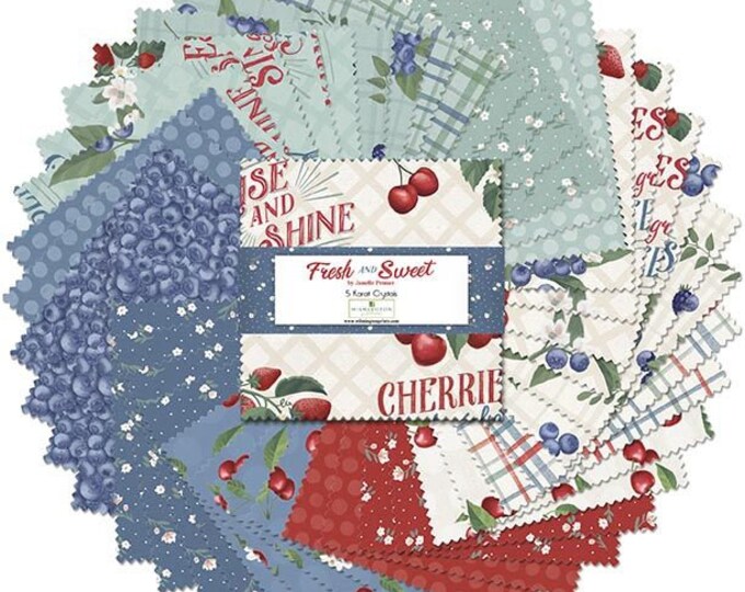 Fresh & Sweet Charm Pack, Wilmington Prints, Berry Charm Pack, Precut ...