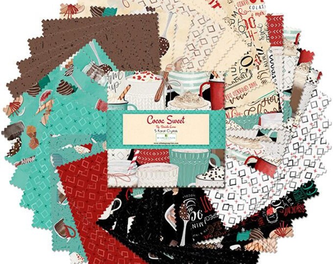 Cocoa Sweet Charm Pack, Danielle Leone for Wilmington Prints, Precut ...