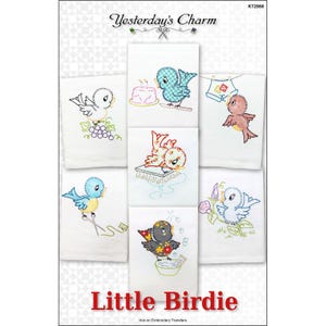 Little Birdie Iron on Embroidery Transfer, Hard Copy Pattern ...