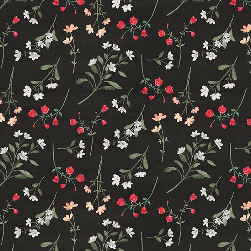 Half Flowers Quilt Black - Etsy
