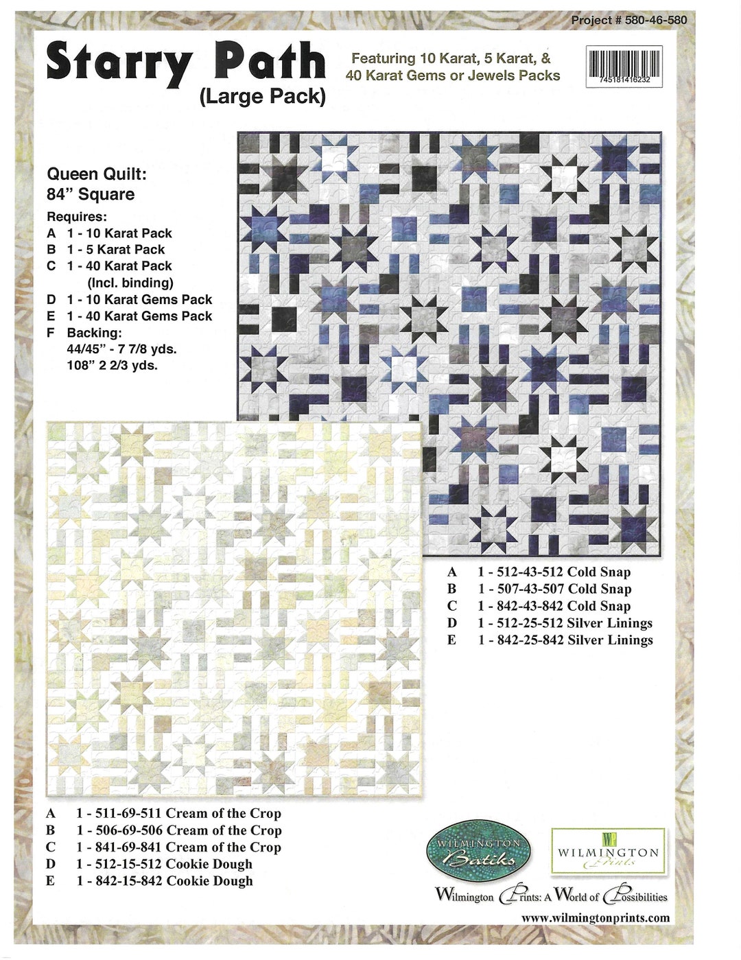 Starry Path Queen Quilt Pattern, PDF Pattern, Precut Pattern, Digital ...