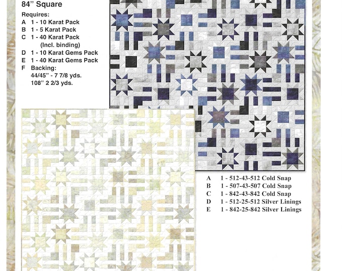 Starry Path Queen Quilt Pattern, PDF Pattern, Precut Pattern, Digital ...