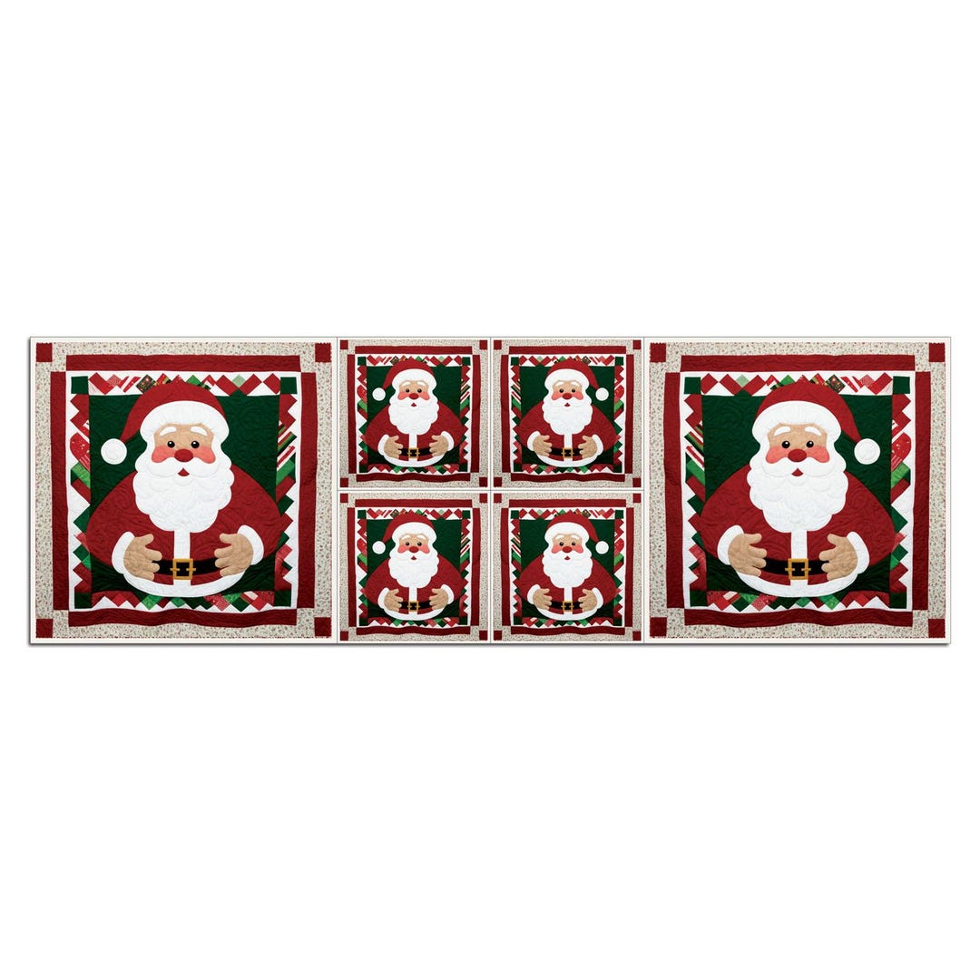 Patchwork Santa Fabric Panel CYS630623, Craft Yourself Silly, Multi ...