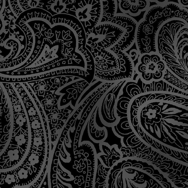 Paisley Fabric Brown Paisley Fabric Kanvas Studio Radiant | Etsy