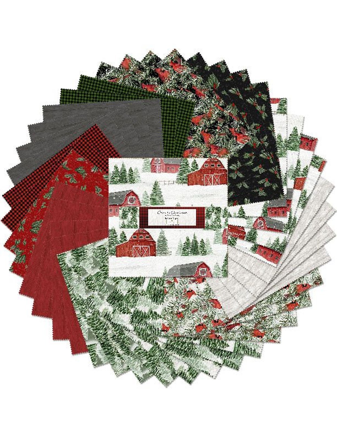 Country Cardinals Layer Cake, Danielle Murray, Wilmington Prints ...