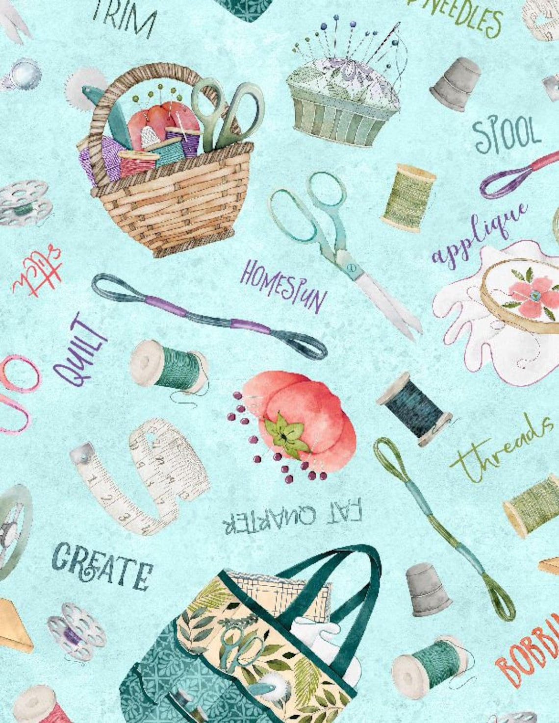 Sewing Themed Panel Quilt Fabric Panel Sew Be It Craft - Etsy