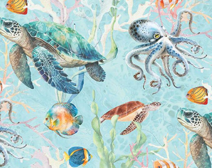 Under the Sea, World Light Turquoise/multi 16529-80, Skyline Studio ...