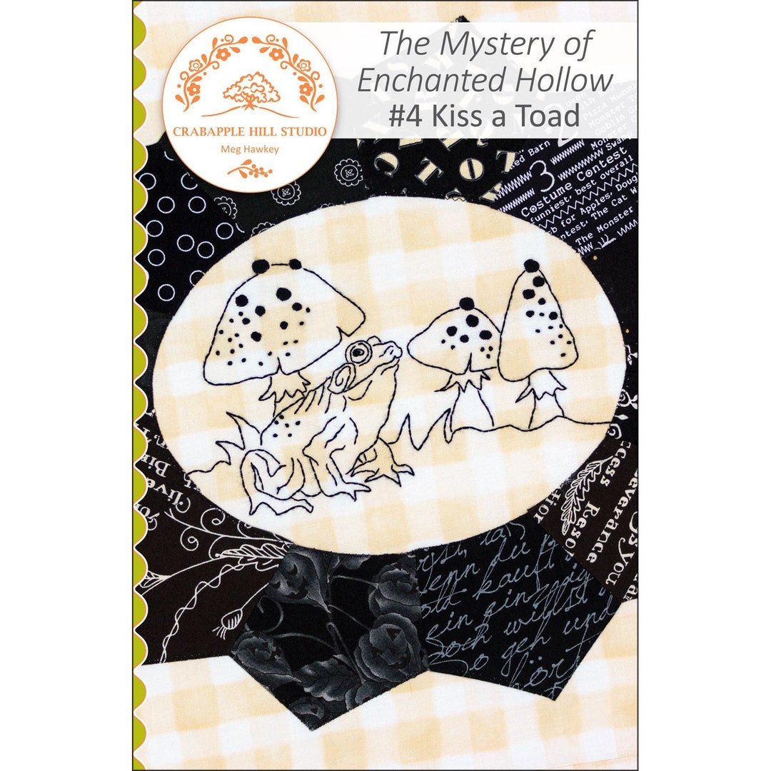 Embroidery Pattern, Toad Hand Embroidery Quilt Pattern, Mystery of ...