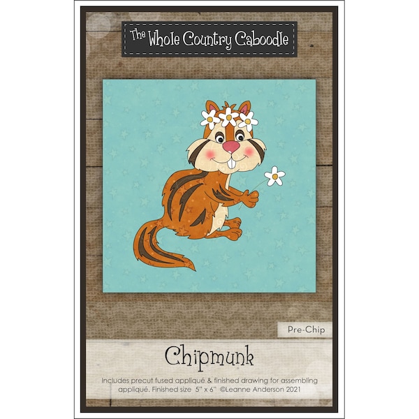 Chipmunk Applique - Etsy
