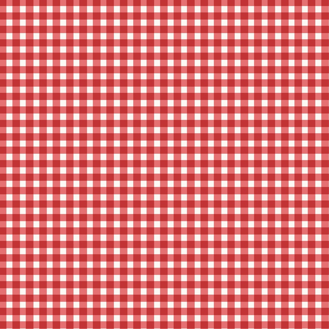 End of Bolt 21", Beautiful Basics, Classic Red Check Poppy 610-R6, Red ...