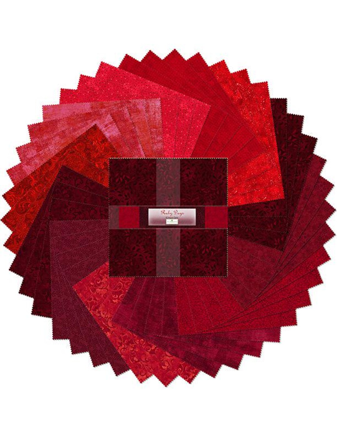 Ruby Days Layer Cake, Wilmington Prints, Red Tonal Precut Squares ...