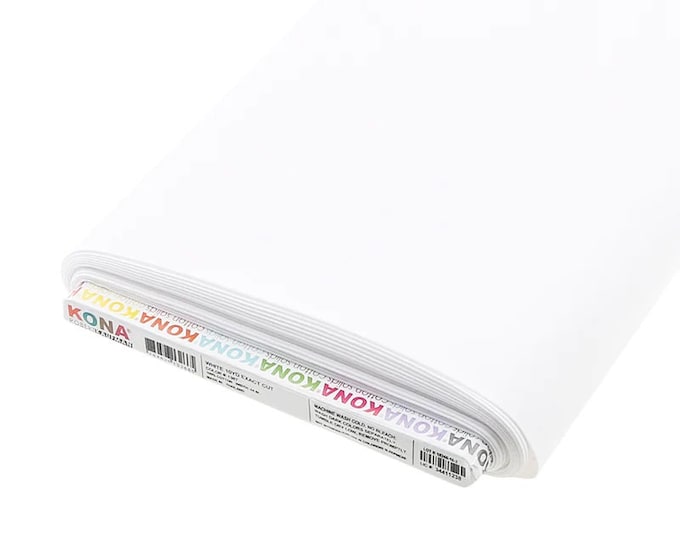 Kona Cotton White #1387, Robert Kaufman, Solid White, Quilting Cotton ...