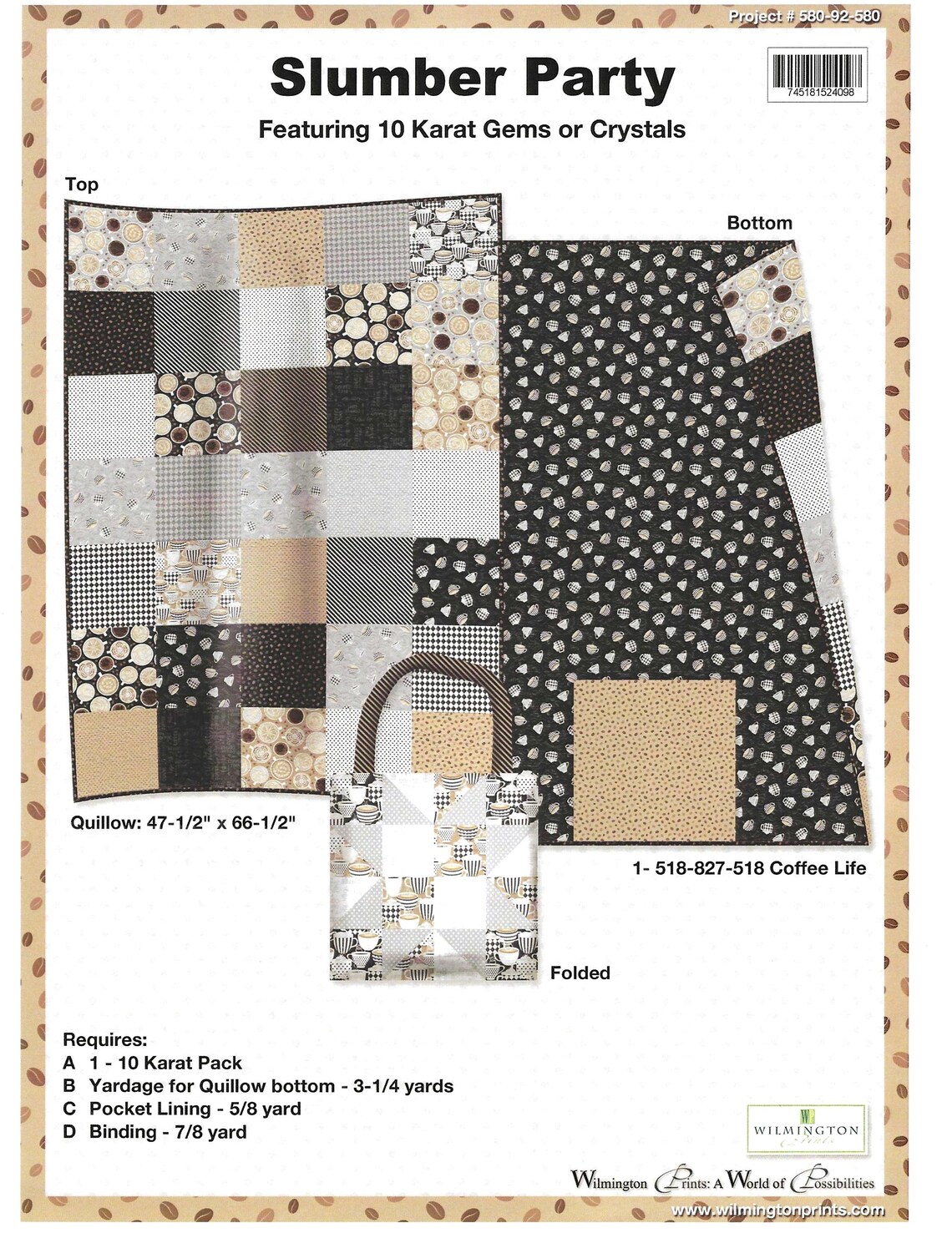 Slumber Party Quilt Pattern, PDF Pattern, Quillow Pattern, Precut ...