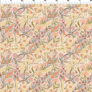 Whimsy, Wildflowers Peach 17WMS1, in the Beginning Fabrics, Quality ...