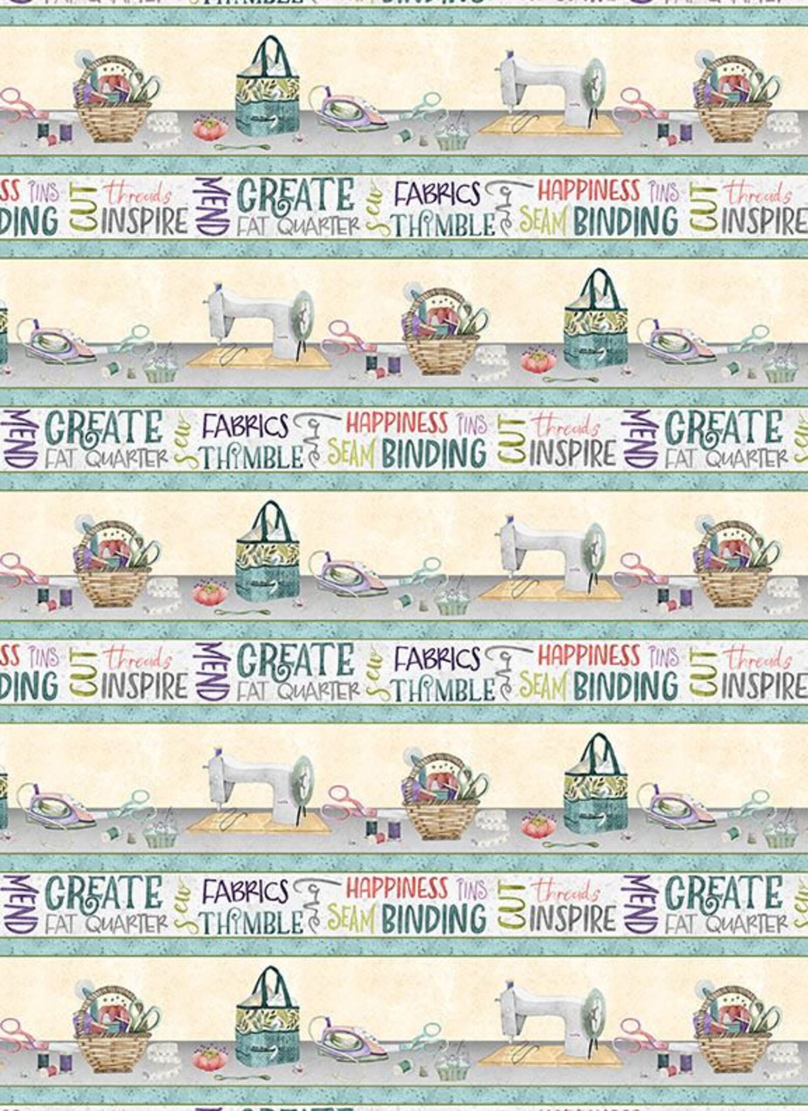 Sewing Themed Panel Quilt Fabric Panel Sew Be It Craft - Etsy