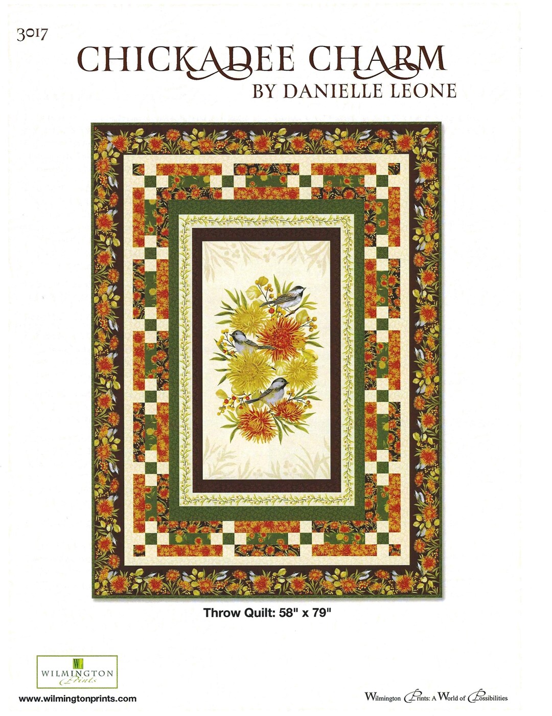 Chickadee Charm Throw Quilt Pattern, PDF Pattern, Precut Pattern, Digital Pattern, Downloadable ...