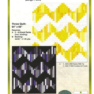 Soundwaves Throw Quilt Pattern, PDF Pattern, Precut Pattern, Jelly Roll ...