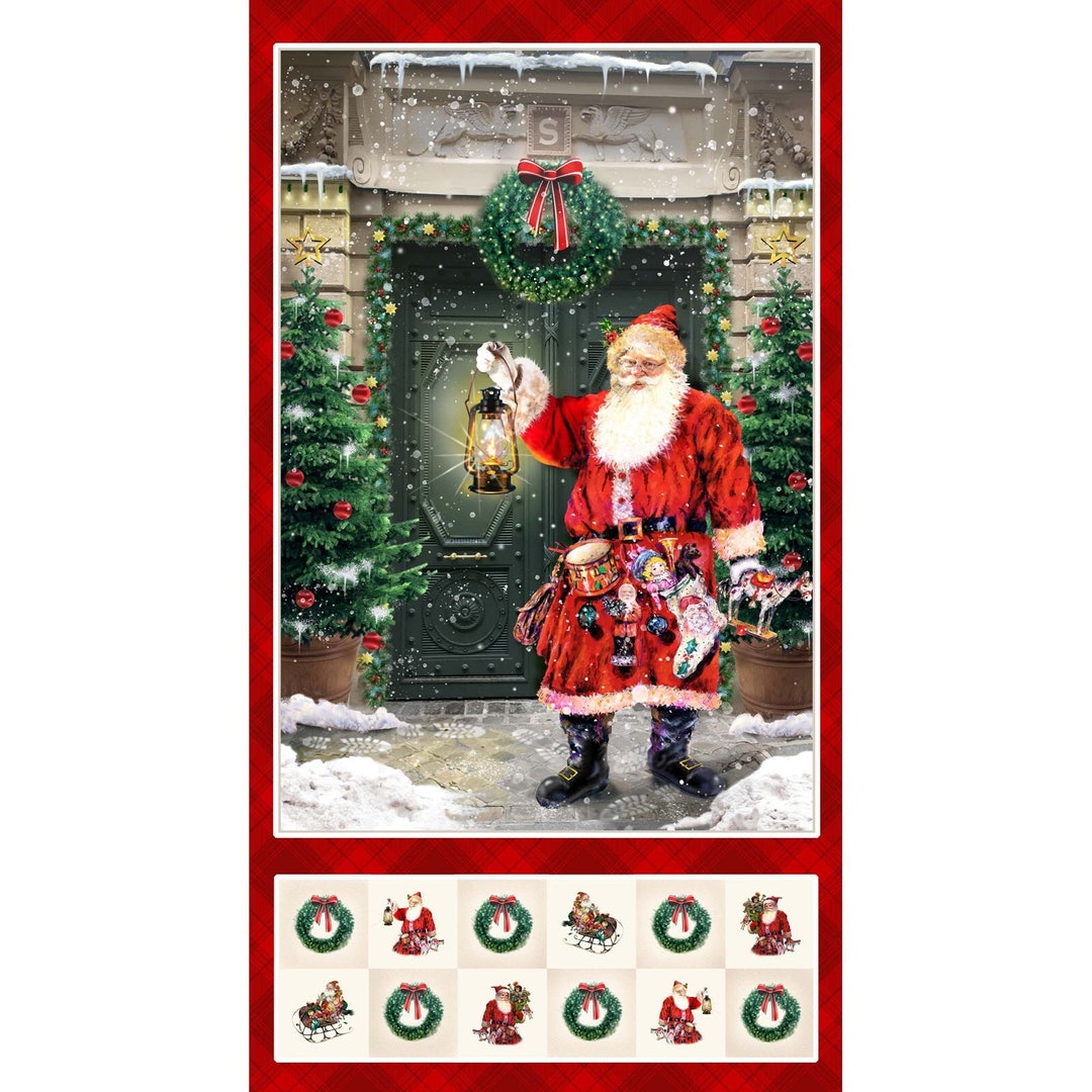 Santa Claus Fabric Panel, Old Saint Nick, 24 Inch Panel 771P 88, Robert ...