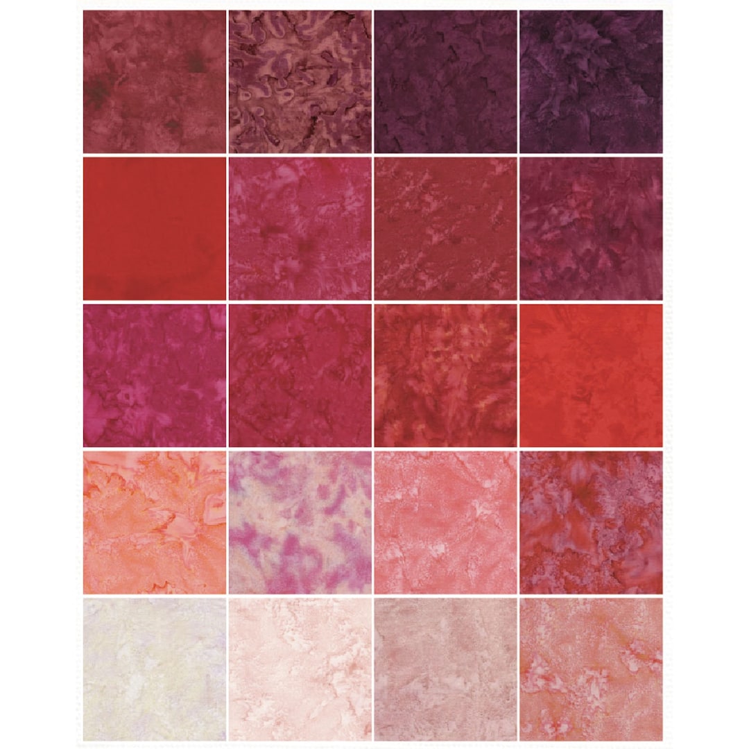 Island Batik Charm Pack, Ravishing Red, Precut Fabric, 5x5 Charm Pack ...