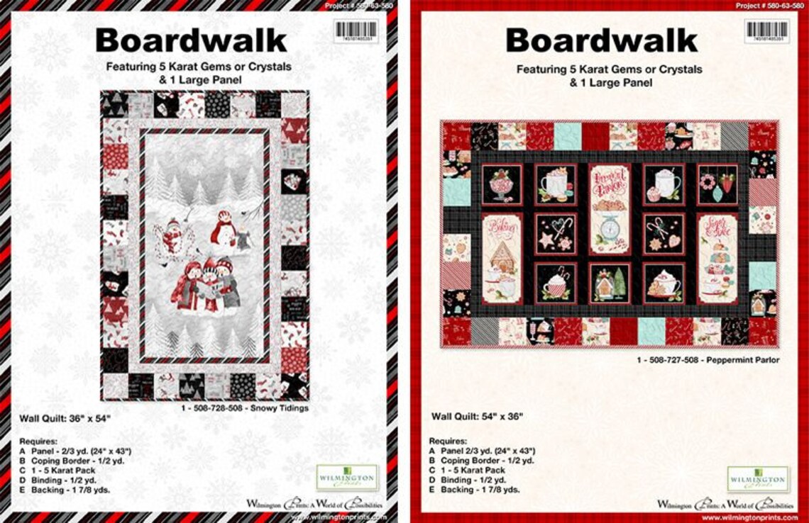 Boardwalk Quilt Pattern, Panel Quilt Pattern, Hard Copy Pattern, Charm ...