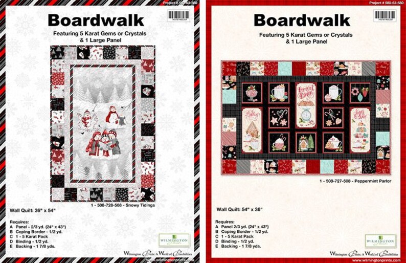 Boardwalk Quilt Pattern, Panel Quilt Pattern, Hard Copy Pattern, Charm ...