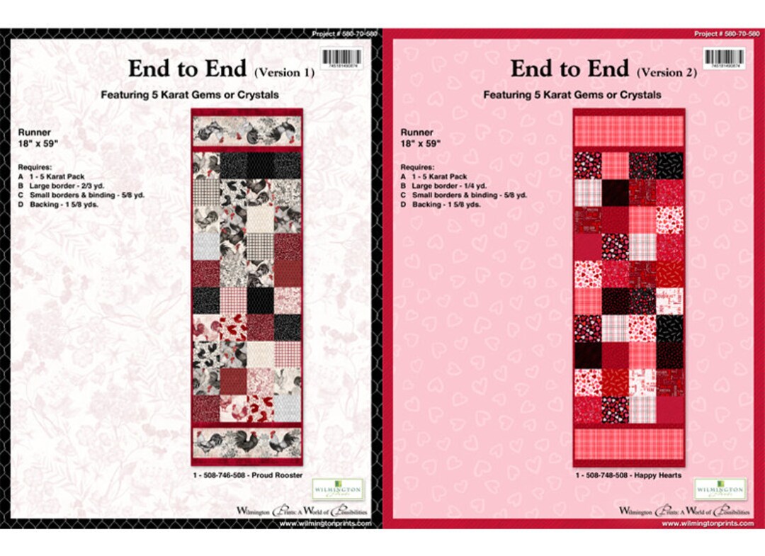 End to End Runner Pattern, Table Runner, Paper Pattern, Precut Pattern ...