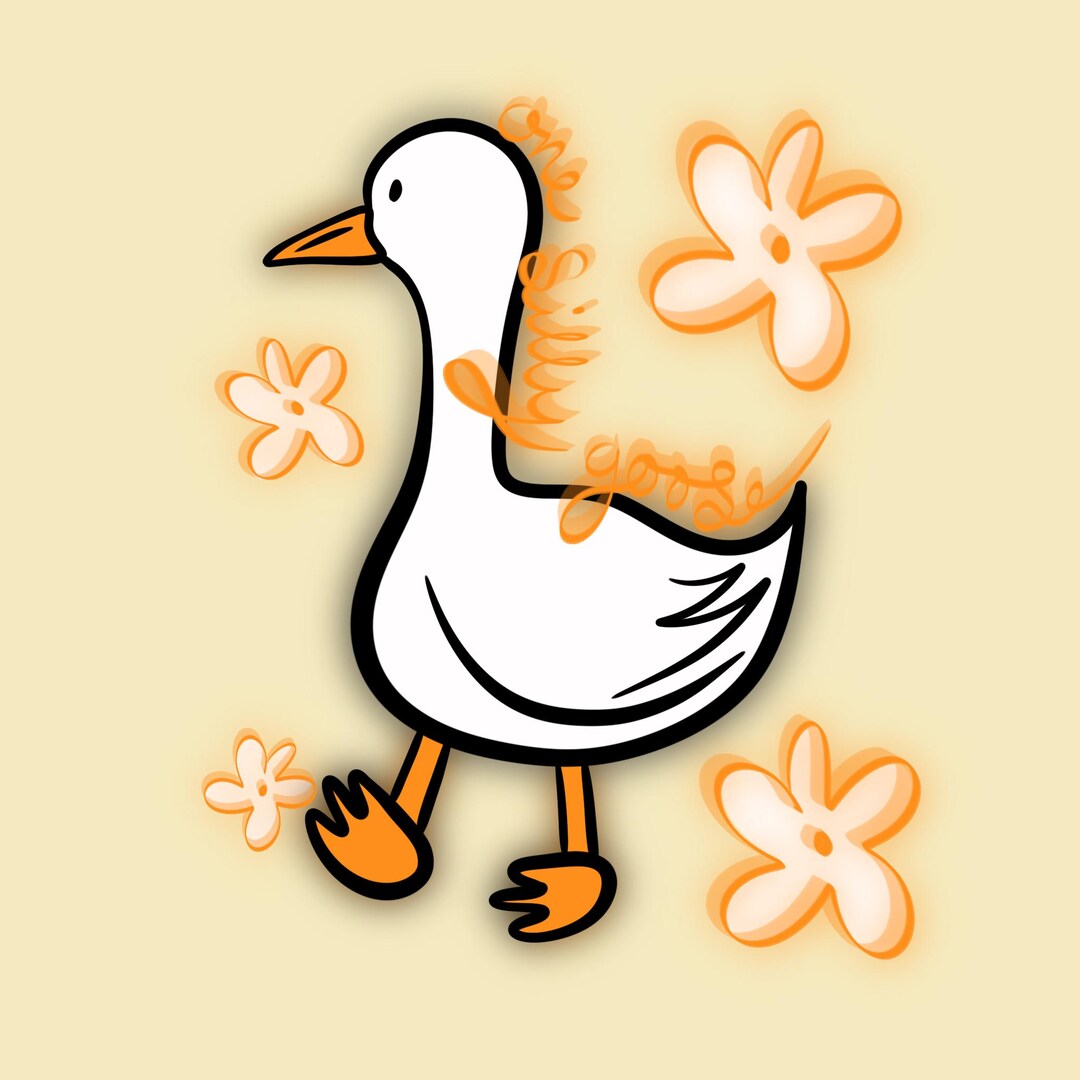 One Silly Goose Sticker / Die-cut Glossy Sticker - Etsy