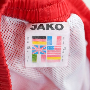 JAKO Men Vintage 90s Sprinter Light Shorts W26-W33 Trunks Stretchy Red ...