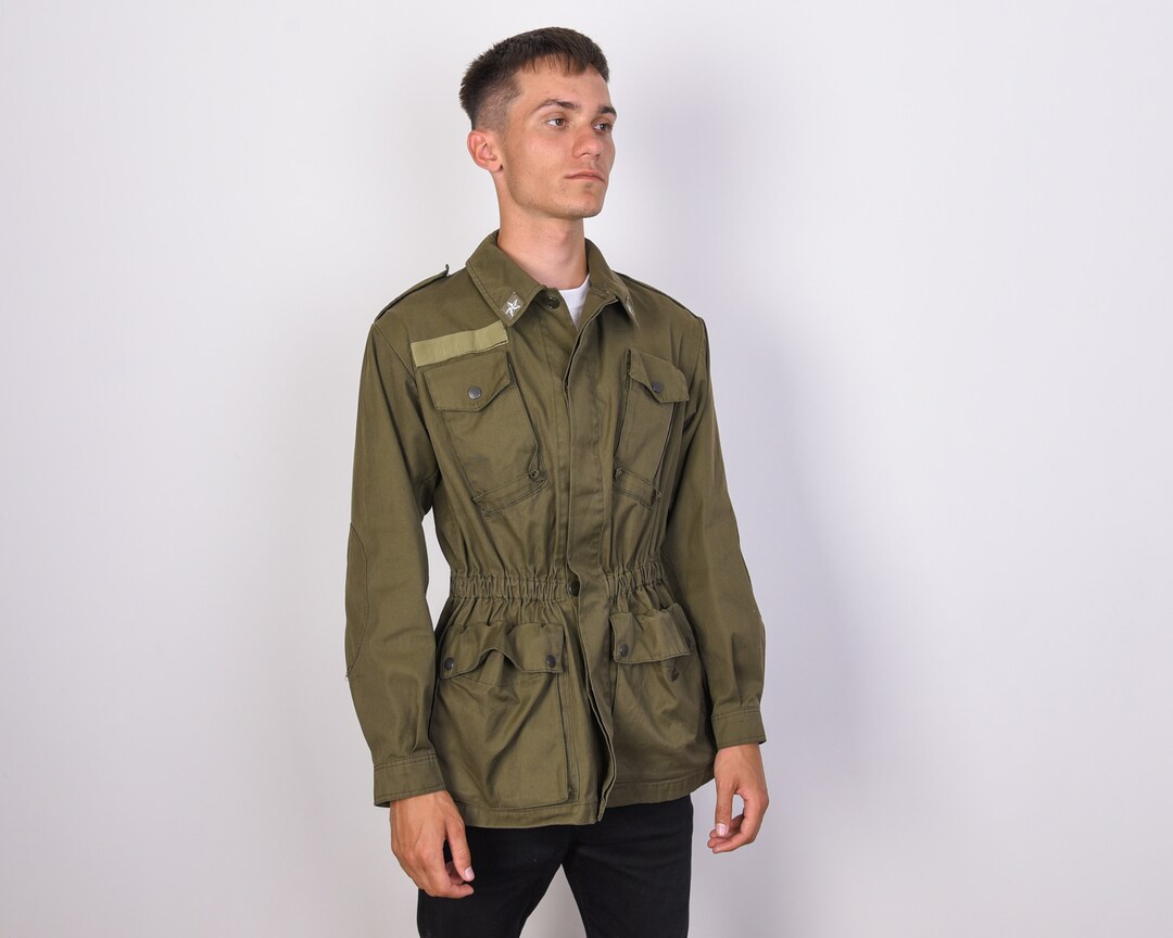 Italian Army 1984 Issued Jeep Field Jacket, Vintage Khaki M Men's, Coat ...