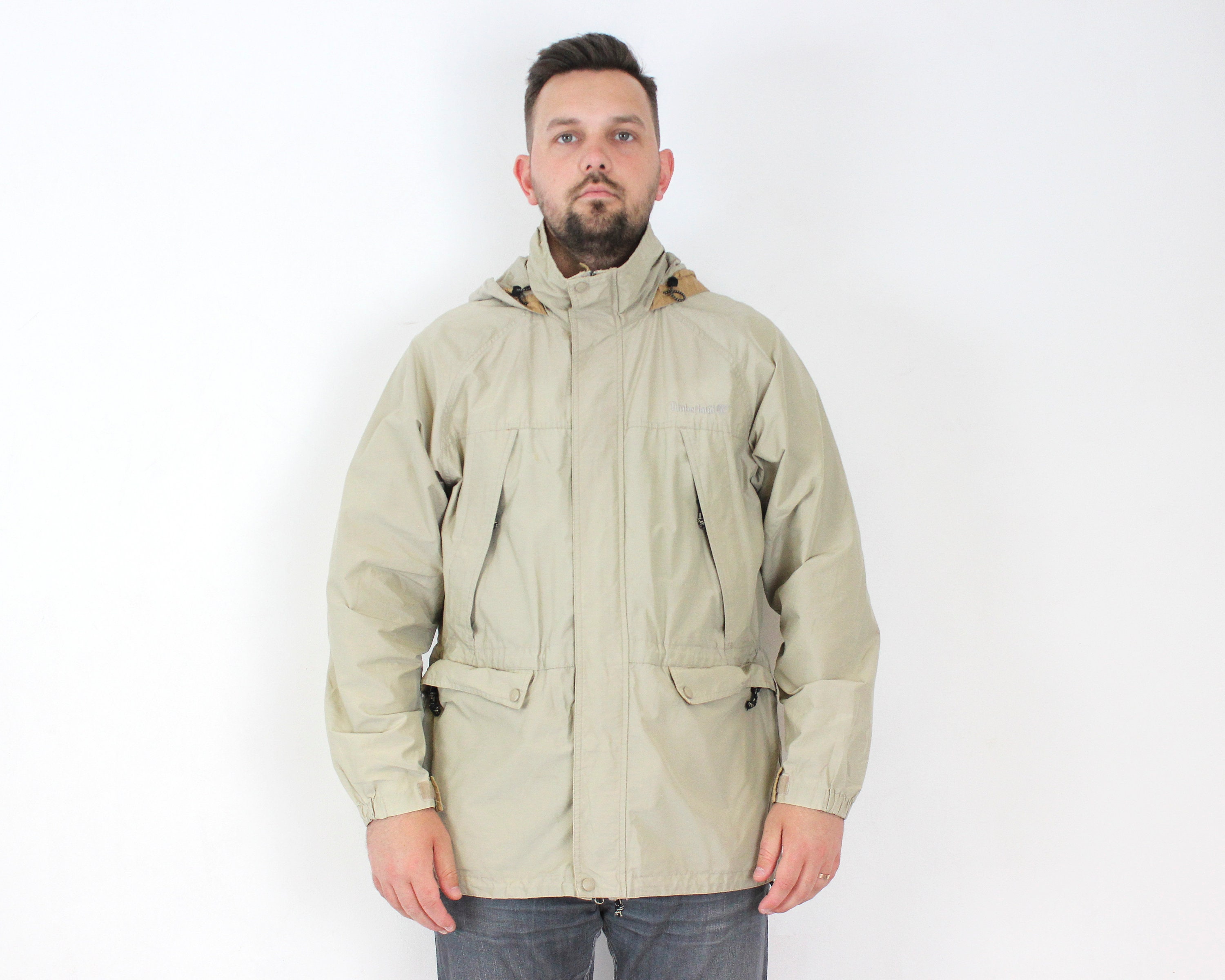 Vintage TIMBERLAND Weathergear Men's L Jacket Unlined Hooded Vintage TIMBERLAND Weathergear Men's L Jacket Unlined Hooded