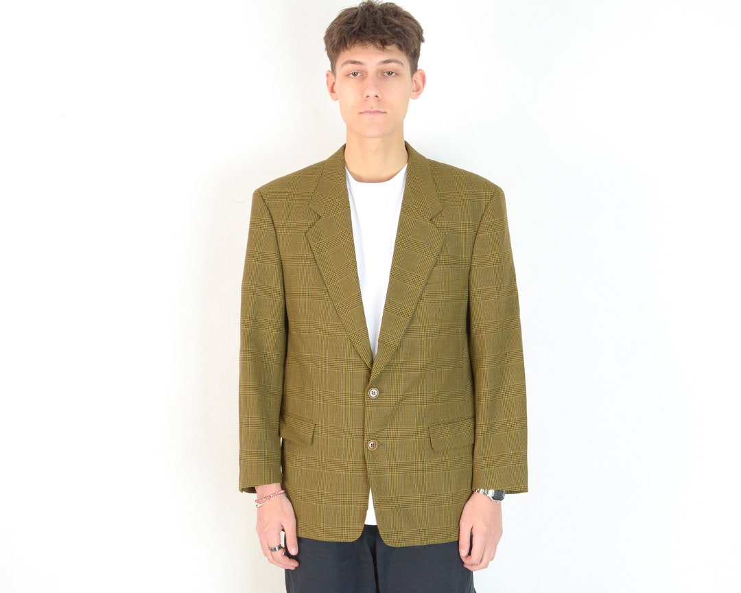 Hugo Boss Corleone Vintage Men UK 40 US Plaid Blazer Virgin Wool Sport ...