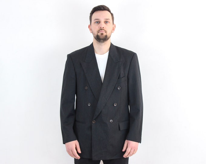 Vintage HUGO BOSS Al Capone/catania Mens Uk 42 Us Wool Blazer Double ...