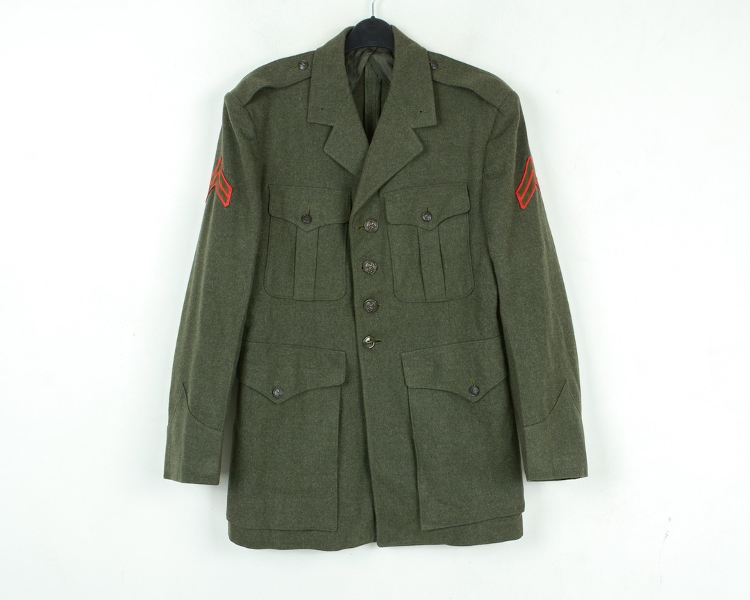 US Army WW2 1943 Corporal XS S Men's Scovill Buttons Coat Wool Jacket ...