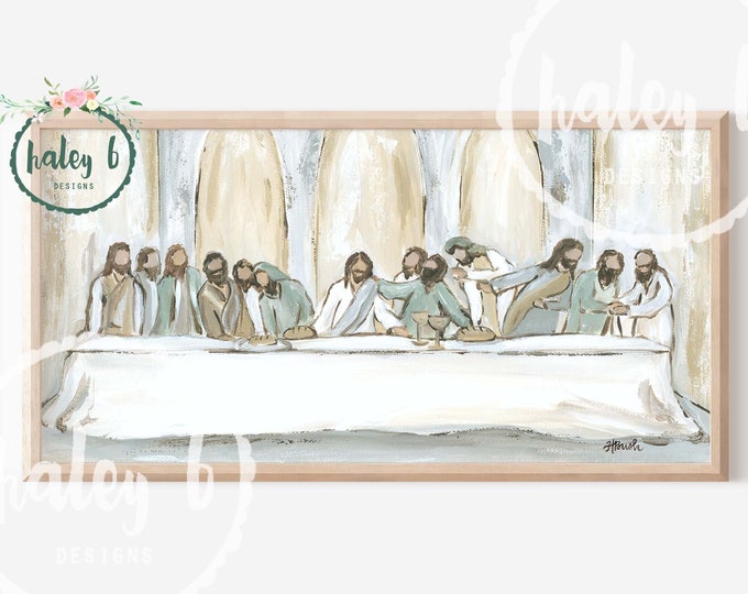 Last Supper Art Print, Lord's Supper Art, Last Supper Painting ...